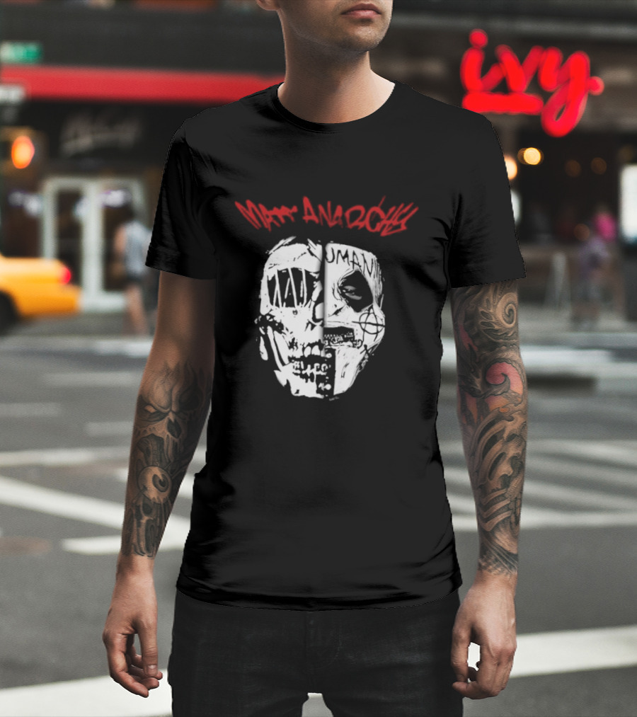 Matt Anarchy White Duality Mask T-Shirt
