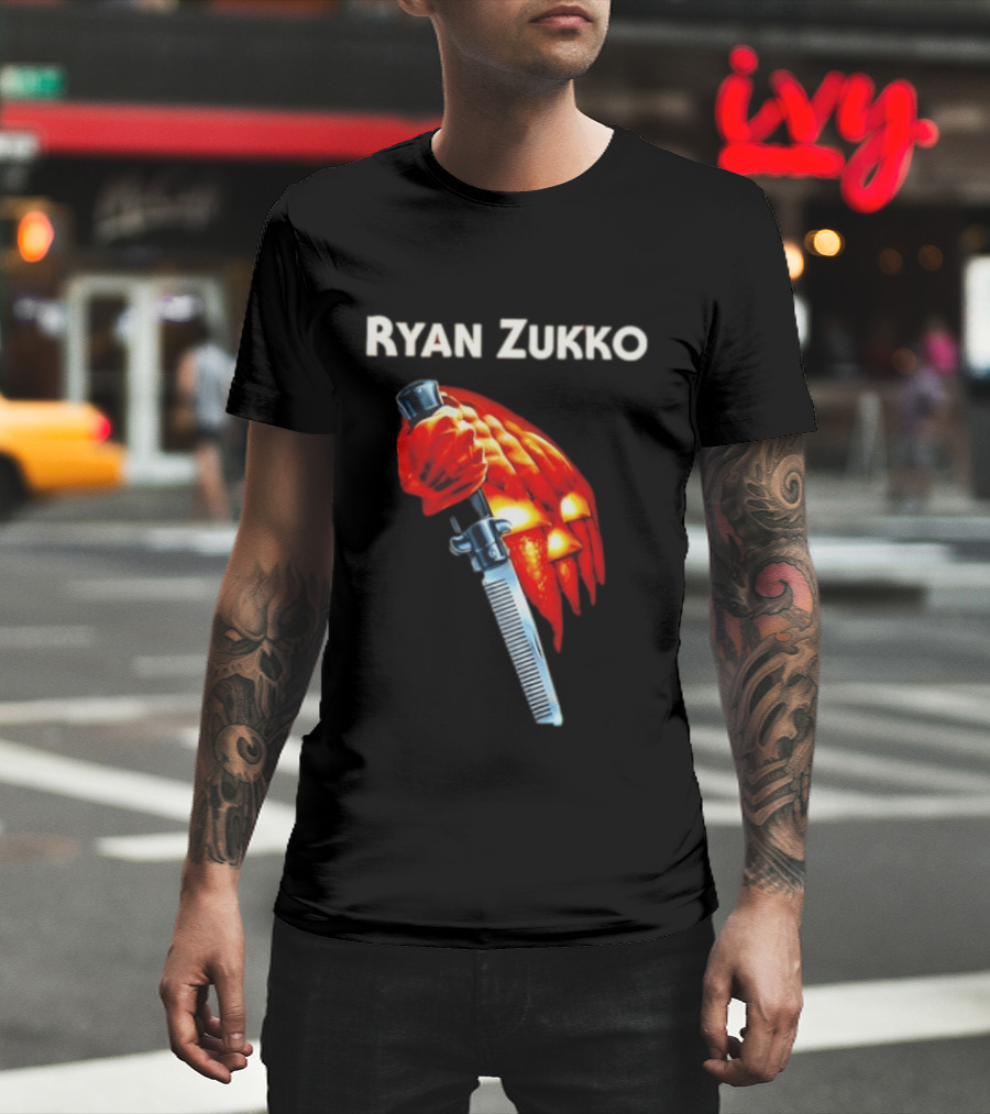 Ryan Zukko Killer Pumpkin Comb Halloween T-Shirt