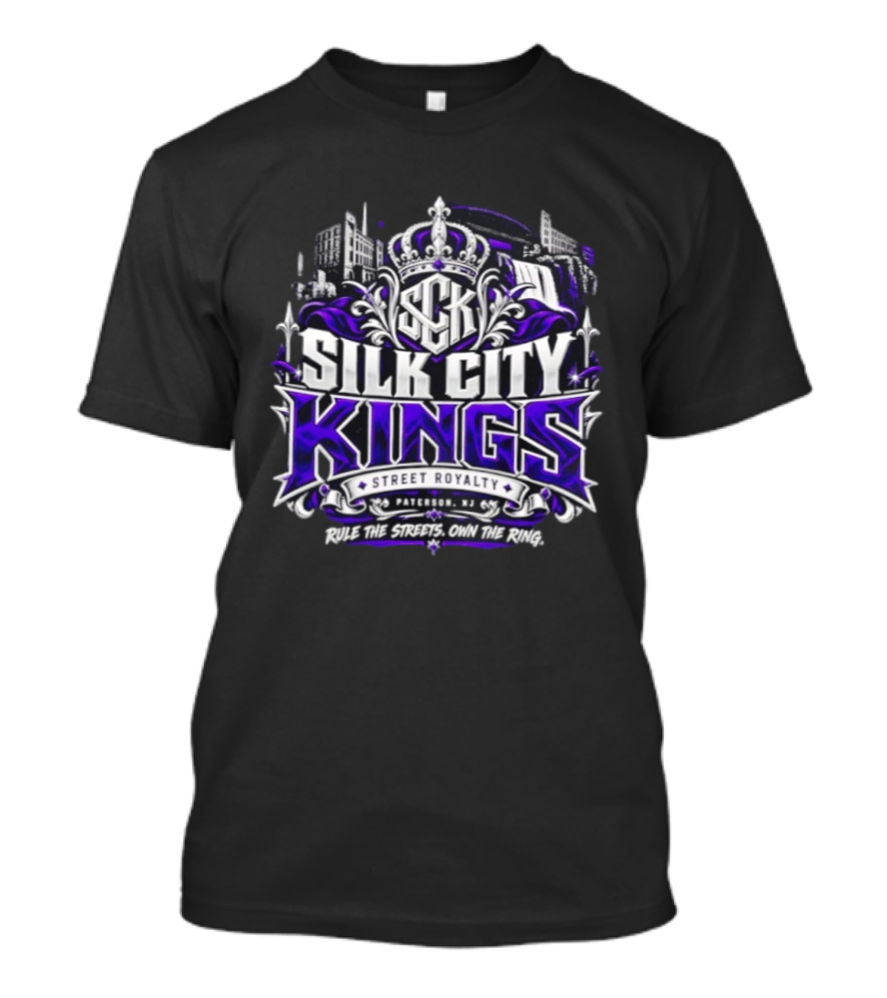 Silk City Kings Kenny Bengal Bulldog Pittman Purple Reign Street Royalty Paterson NJ Rule The Streets Own The Ring T-Shirt