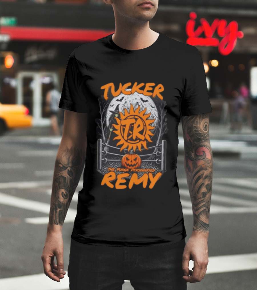 Tucker Remy TR Sun Pumpkin The Purge Personified Halloween T-Shirt