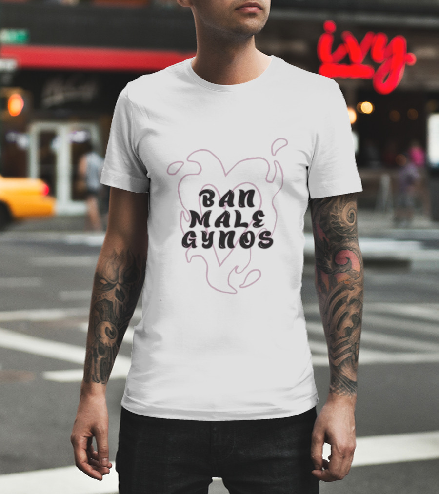 Ban Male Gynos Heart Shape Flame T-Shirt