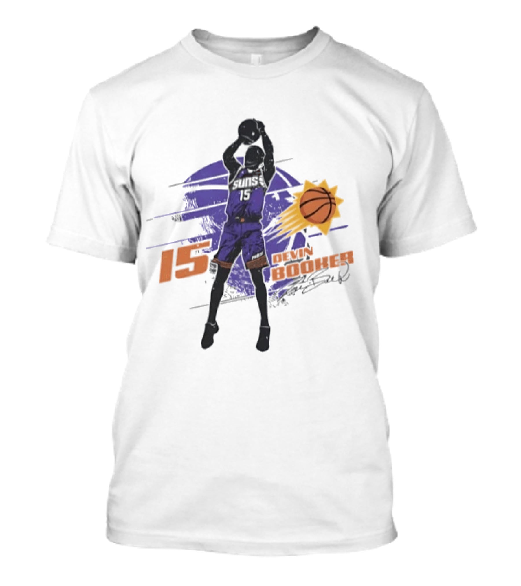 Devin Booker Phoenix Suns Basketball 2026 Number 15 Jumper T-Shirt