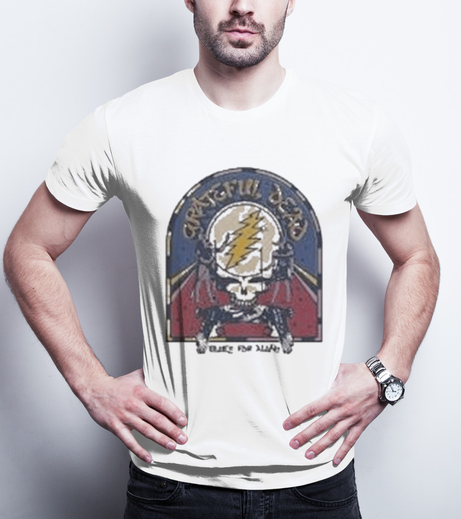 Grateful Dead Blues For Allah Skull Lightning Bolt T-Shirt