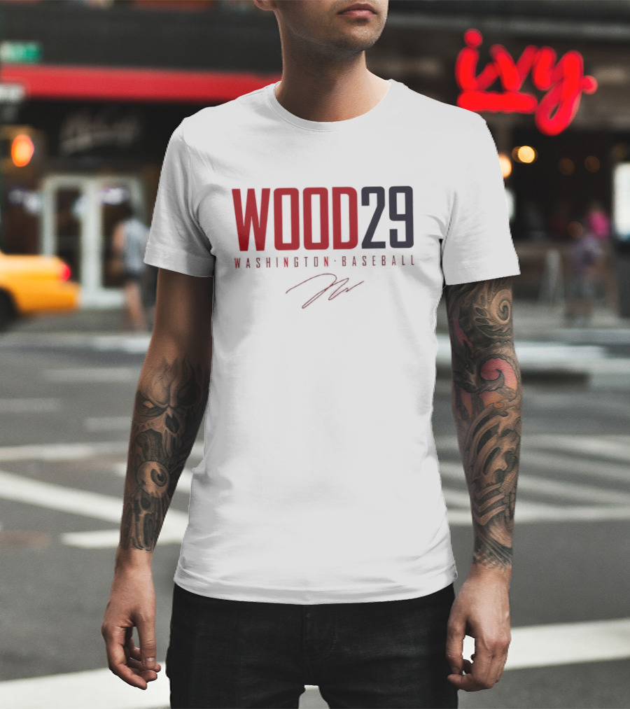 Wood 29 Washington Baseball T-Shirt