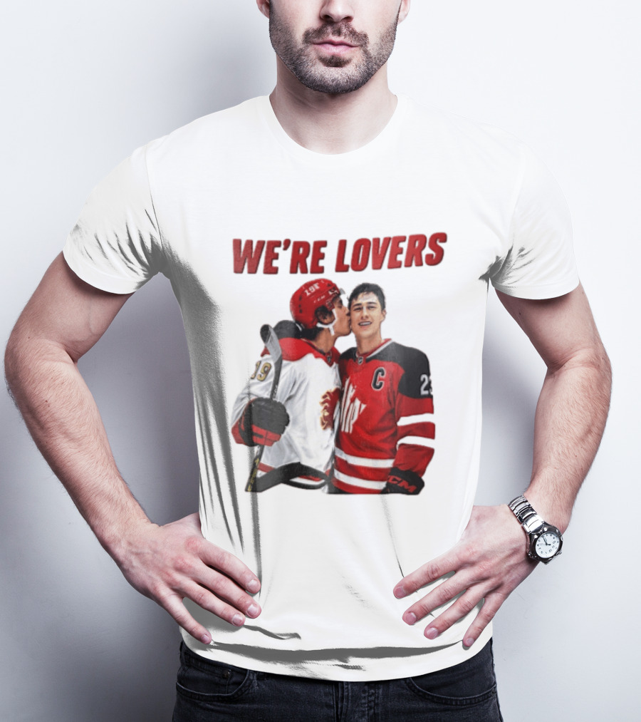 NHL Calgary Flames Matthew Tkachuk Quinn Hughes We're Lovers T-Shirt