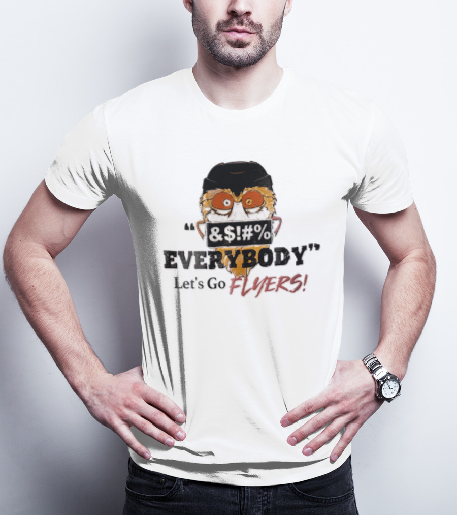 Gritty Flyers Everybody Let's Go NHL Philadelphia Hockey Helmet Cartoon T-Shirt