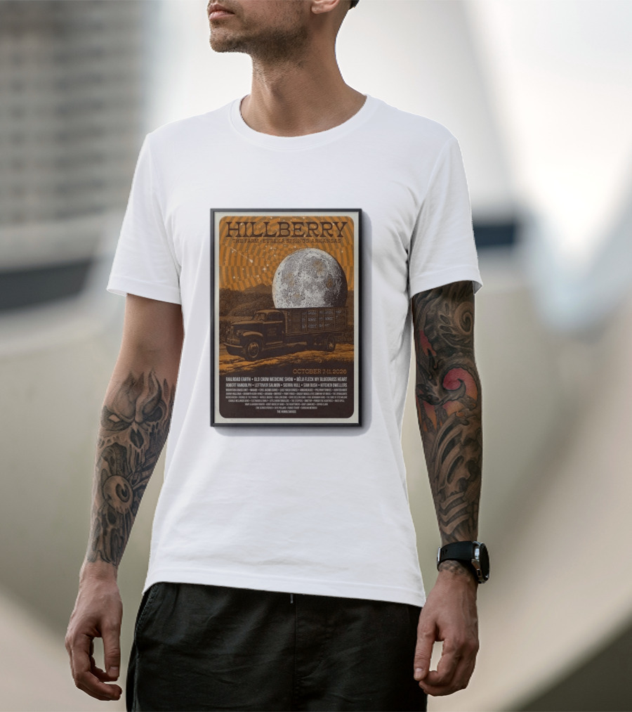 Hillberry Festival 2026 The Farm Eureka Springs Arkansas October 7 11 Railroad Earth Old Crow Medicine Show Bella Fleck T-Shirt