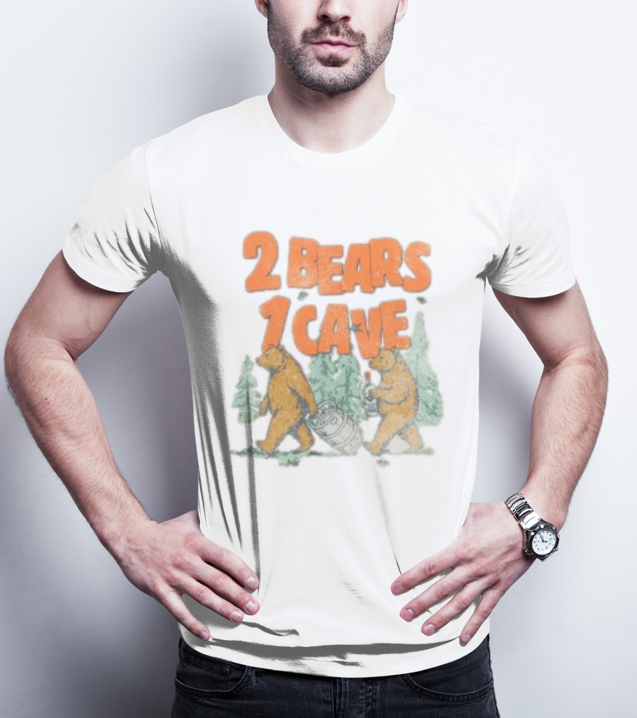 YMH Studios 2 Bears 1 Cave Carrying Keg In Forest T-Shirt