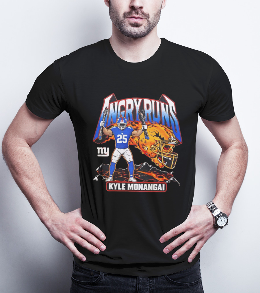 Angry Runs Kyle Monangai 25 Explosive Football T-Shirt