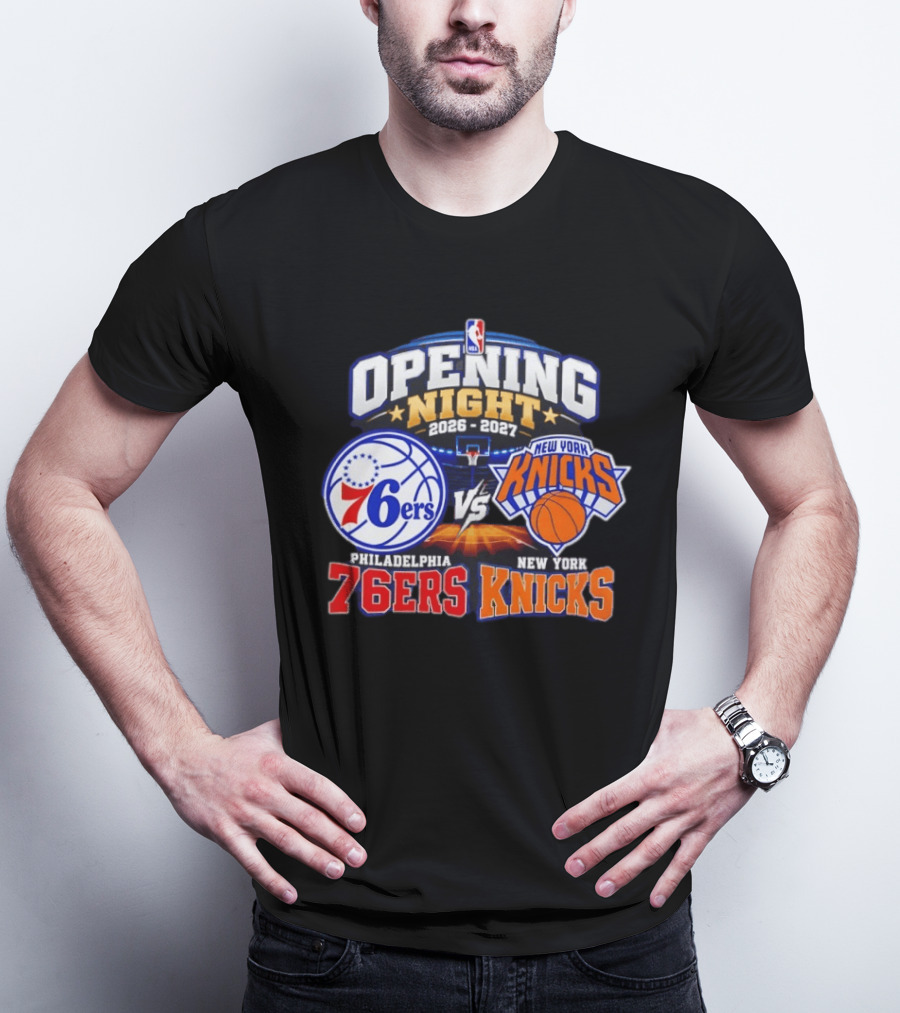 Philadelphia 76ers Vs New York Knicks NBA Opening Night 2026 2027 Matchup Event Highlights T-Shirt