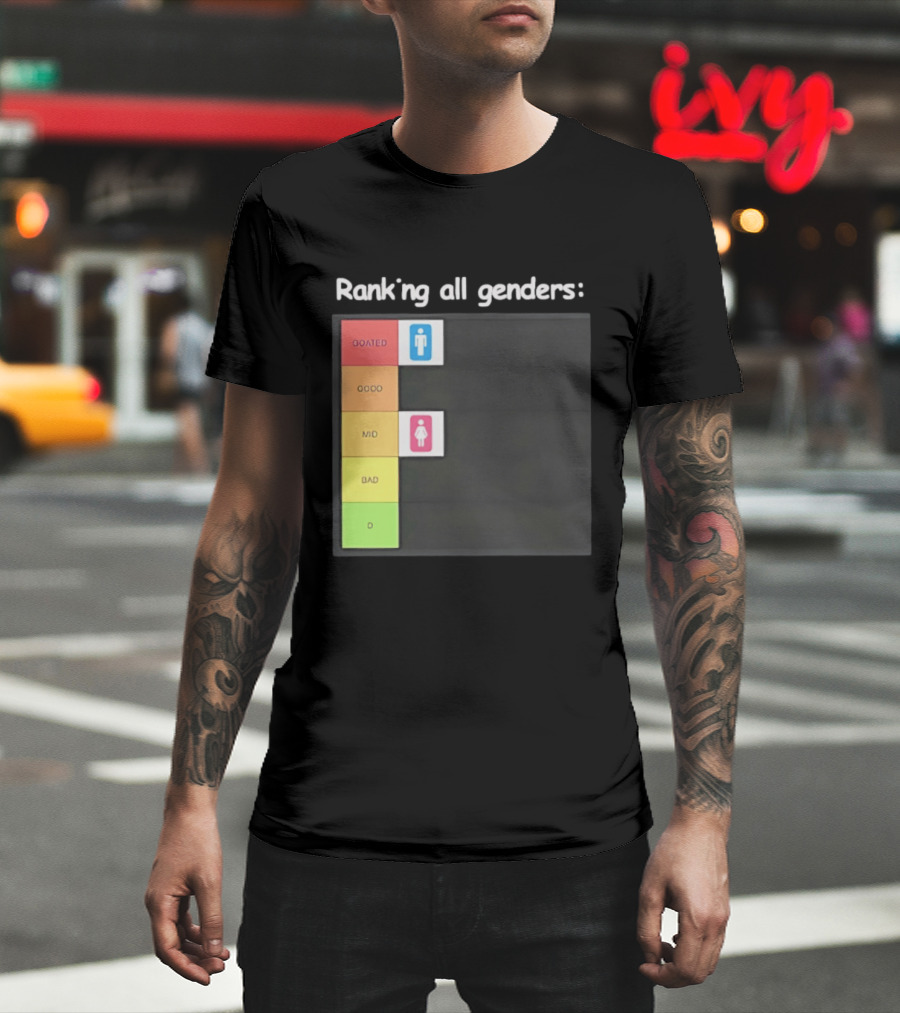 Ranking All Genders GOATed Good Mid Bad D T-Shirt