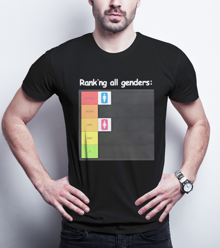 Ranking All Genders GOATed Good Mid Bad D T-Shirt