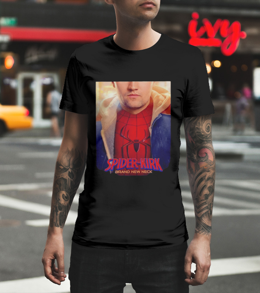 Spider Kirk Brand New Neck Spider Man X Charlie Kirk T-Shirt