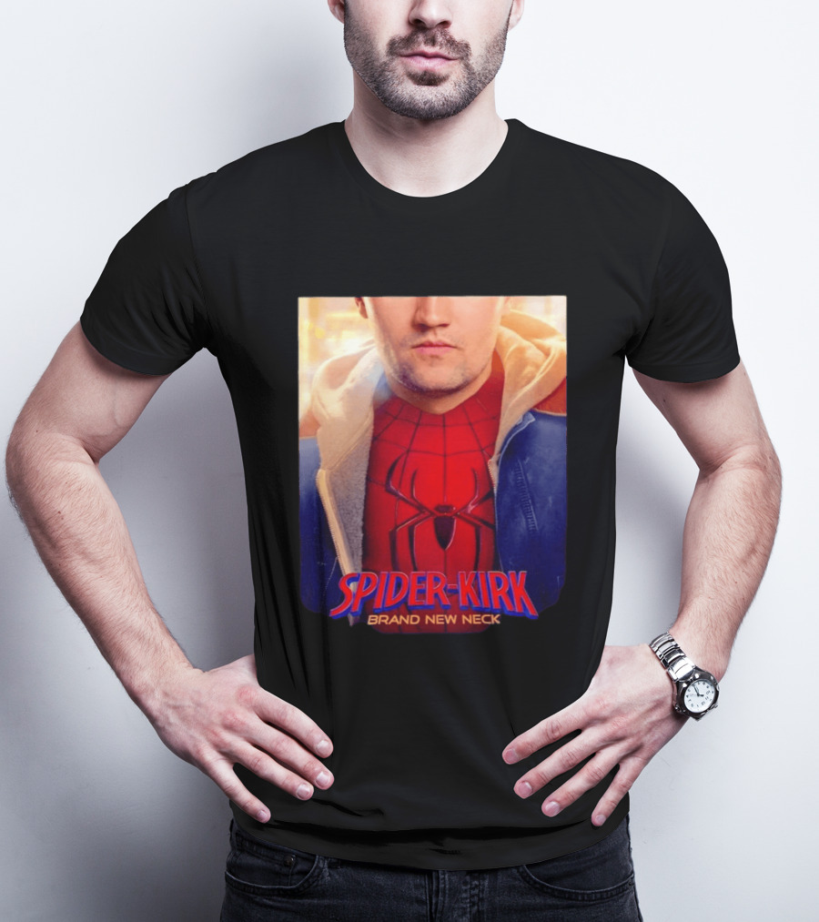 Spider Kirk Brand New Neck Spider Man X Charlie Kirk T-Shirt