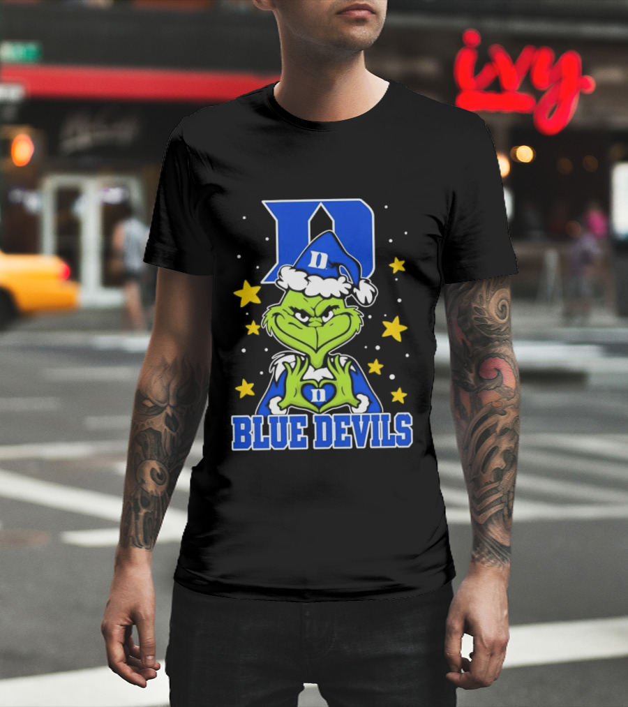 Grinch Christmas Duke Blue Devils NCAA T-Shirt