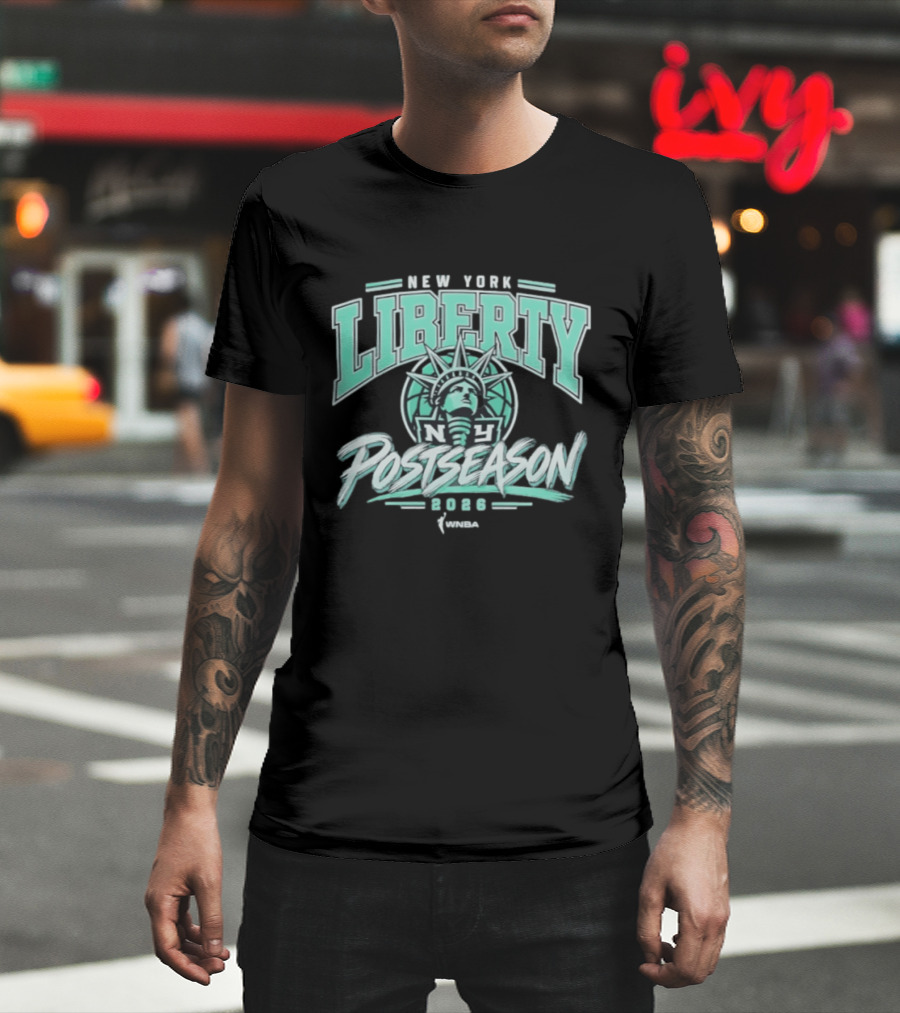 New York Liberty WNBA 2026 Playoffs Statue Of Liberty T-Shirt