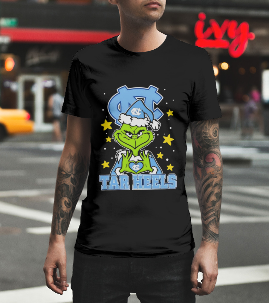 UNC Tar Heels Grinch Christmas NC T-Shirt