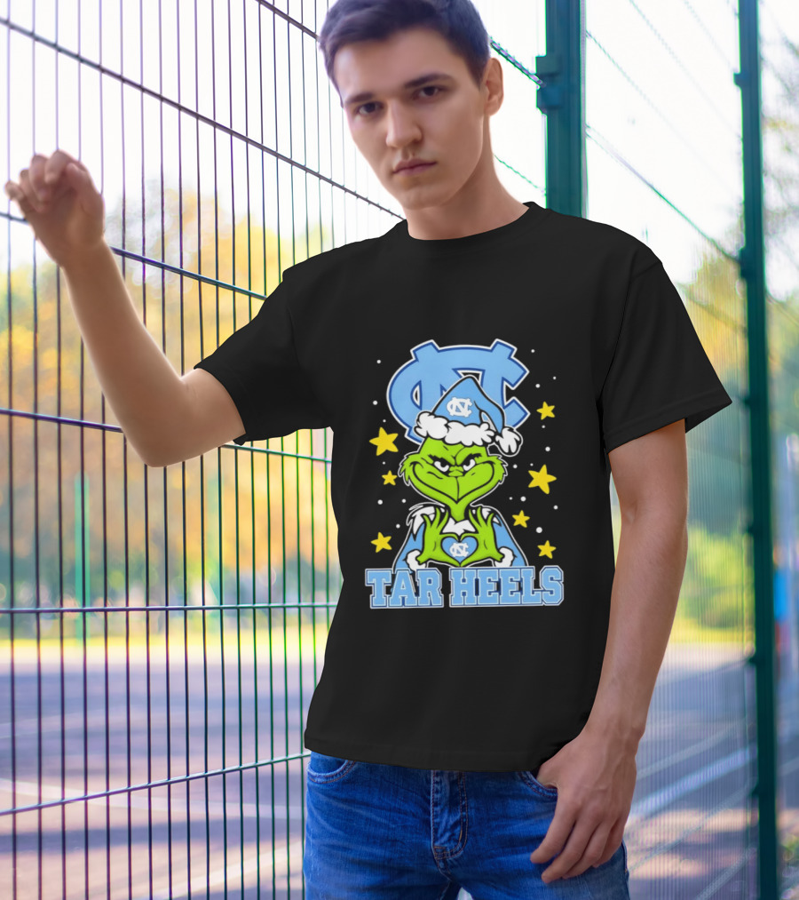 UNC Tar Heels Grinch Christmas NC T-Shirt