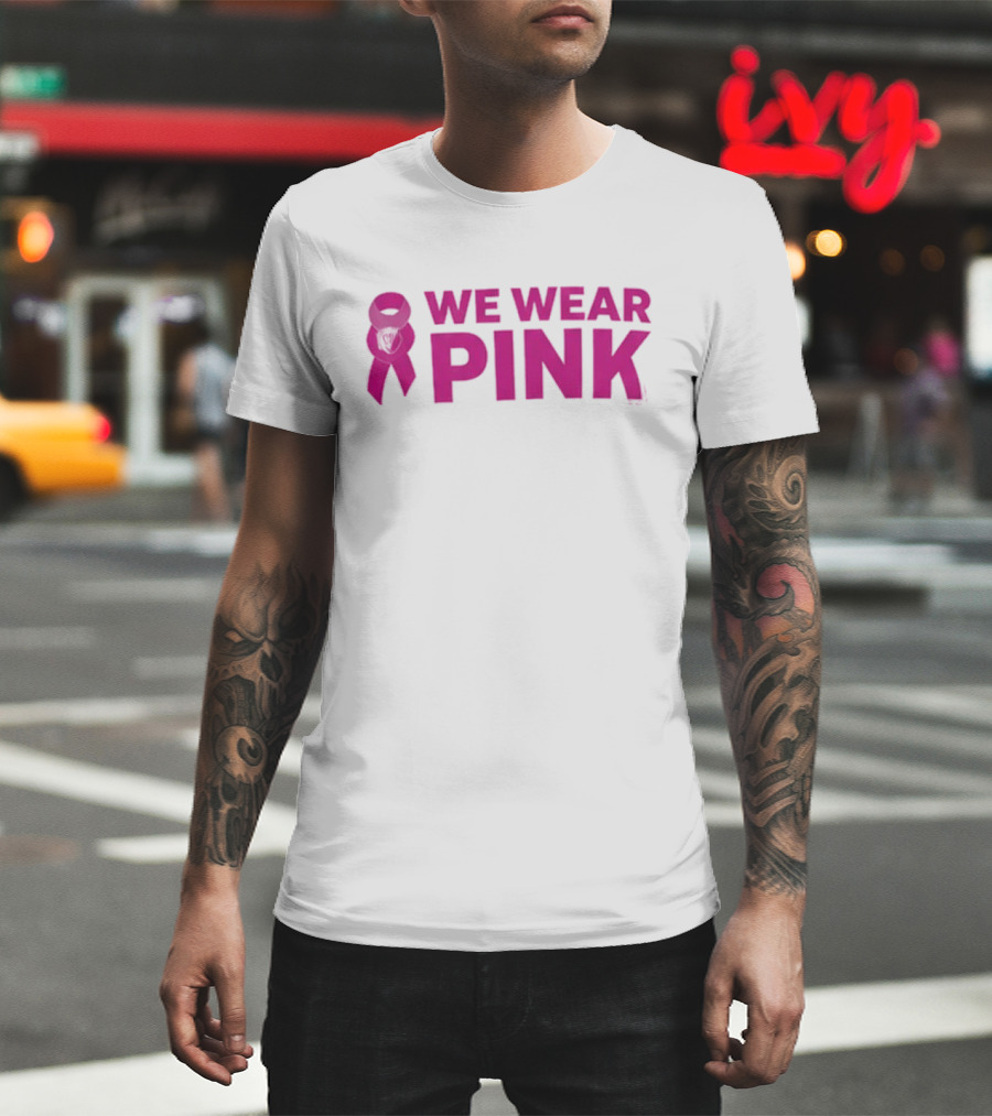Memphis Grizzlies We Wear Pink Breast Cancer Awareness Support T-Shirt
