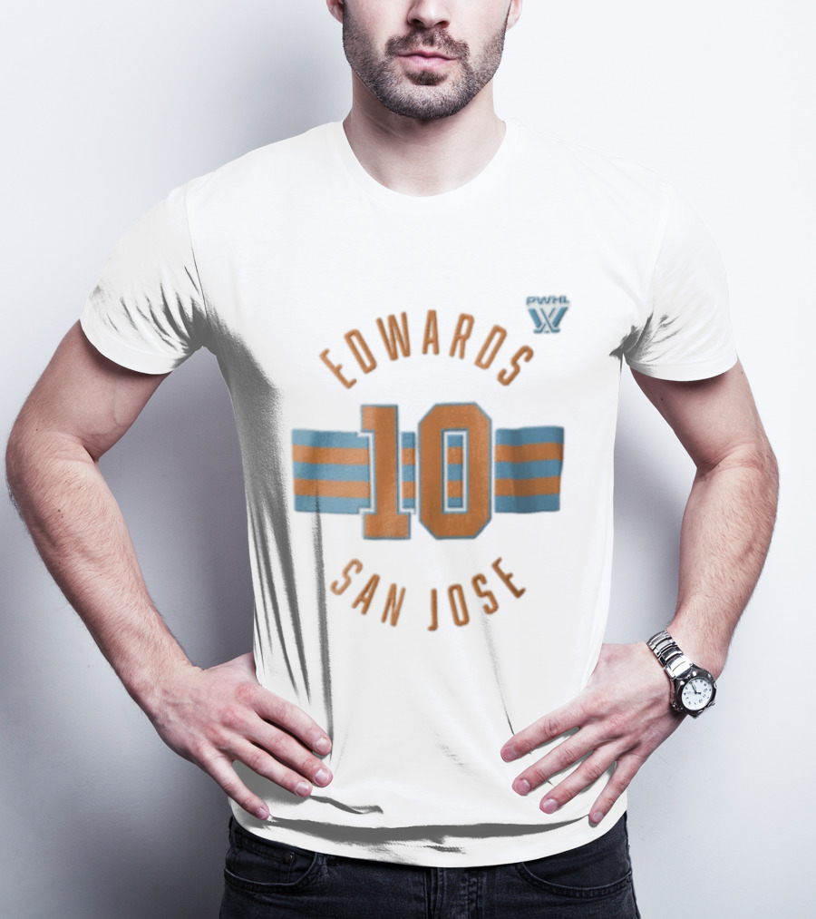 PWHL Edwards 10 San Jose Jersey Name Number T-Shirt