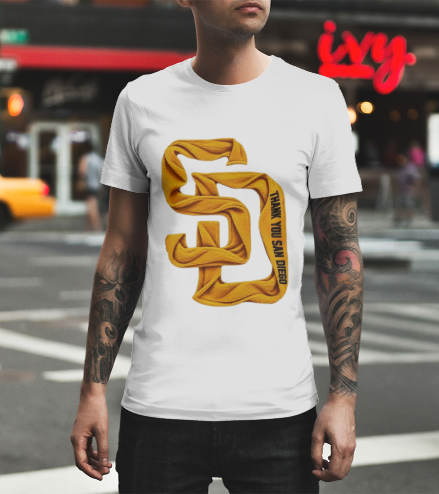 San Diego Padres Thank You San Diego SD Scarf T-Shirt