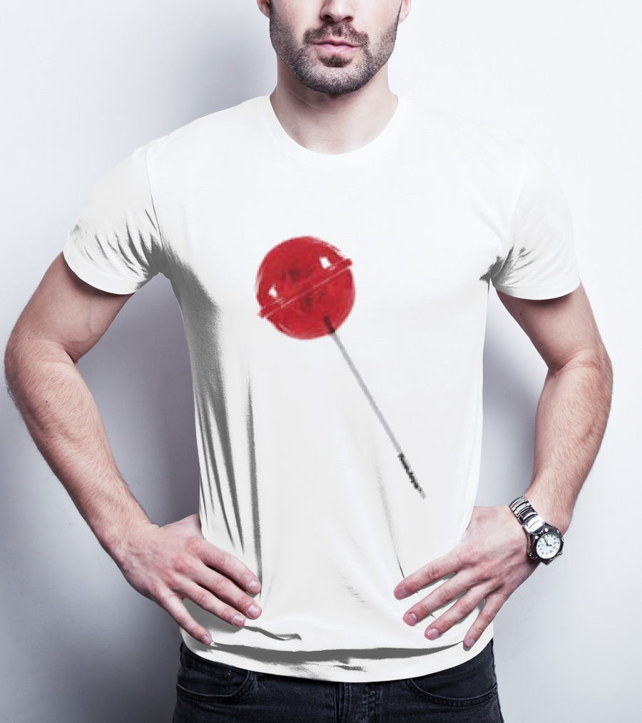 Twojeys Lollipop White Red Candy Stick T-Shirt