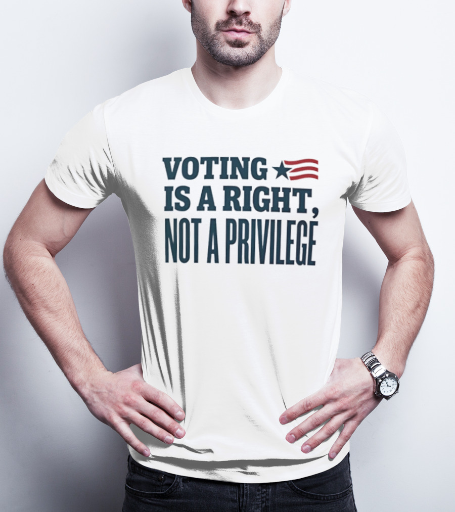 Voting Is A Right Not A Privilege Star And Stripes T-Shirt