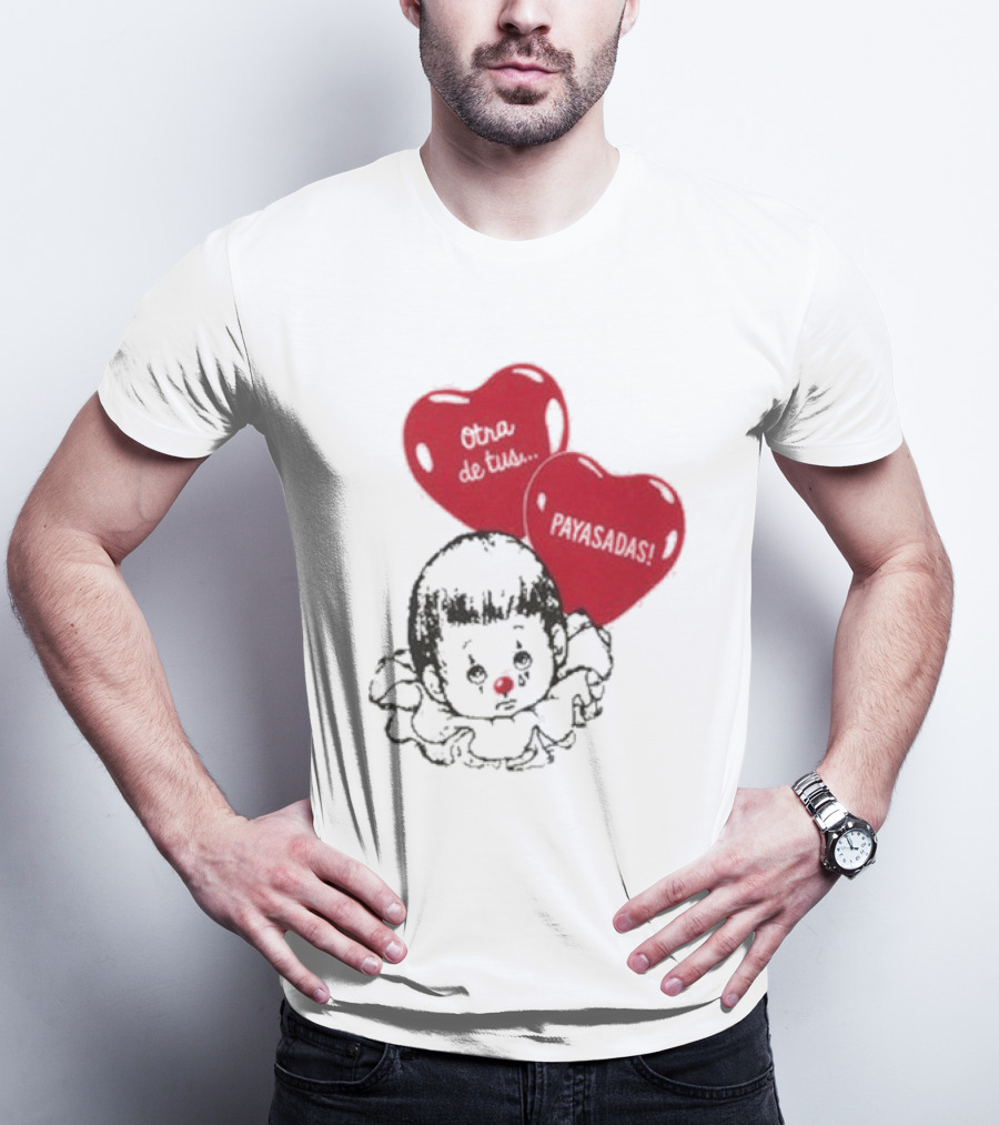 Willy Chavarria Payasadas Red Heart Balloons And Child Clown T-Shirt