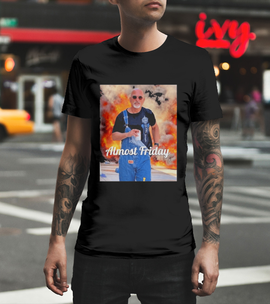 Almost Friday Howie Mandel Clash Explosion Scene T-Shirt