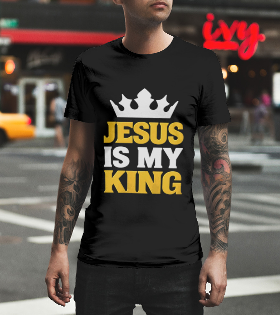 Jesus Is My King White Crown Christian Faith T-Shirt