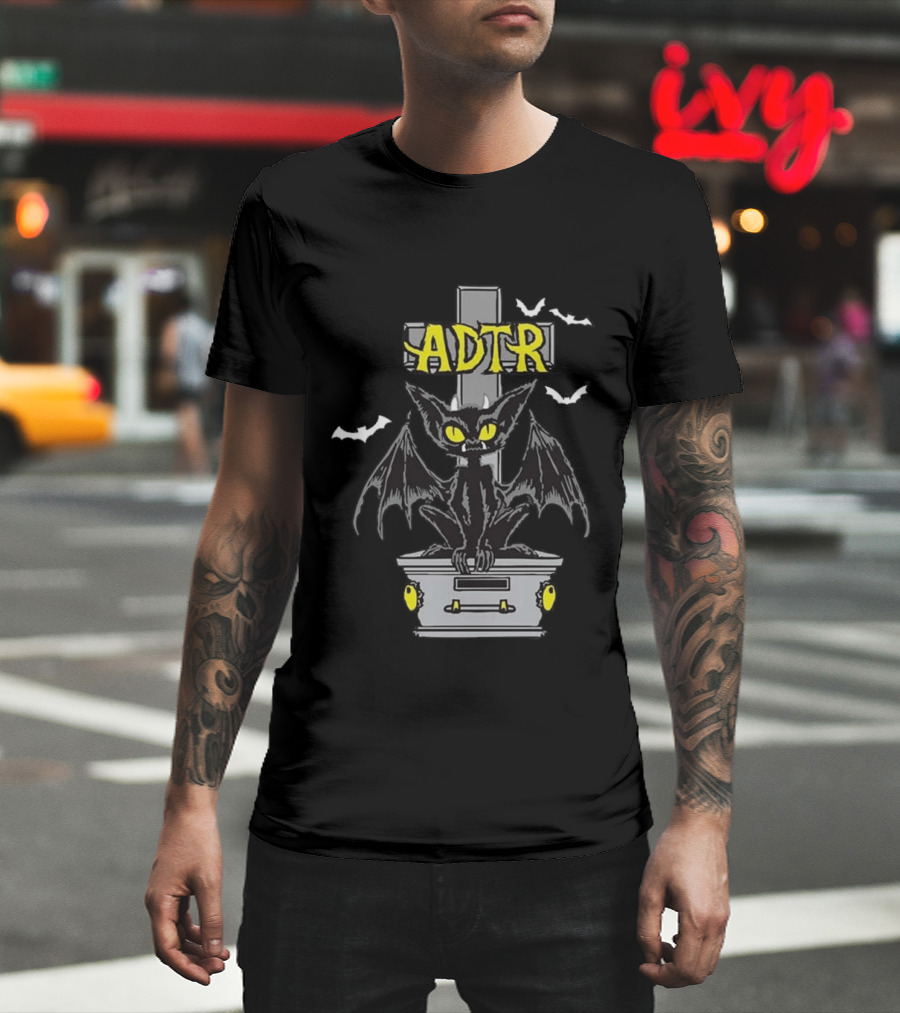 ADTR Halloween 2026 Dead And Buried Gargoyle With Bats T-Shirt