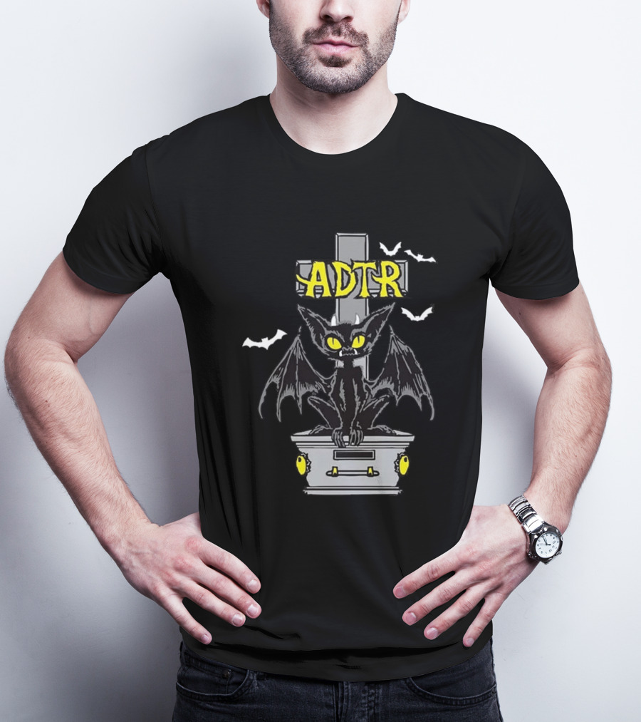 ADTR Halloween 2026 Dead And Buried Gargoyle With Bats T-Shirt