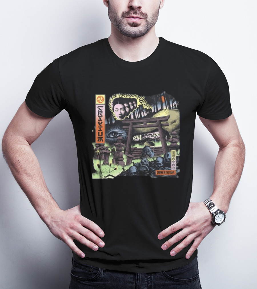 Crown In The Crate Trivium Store Citg Color Cover Black T-Shirt