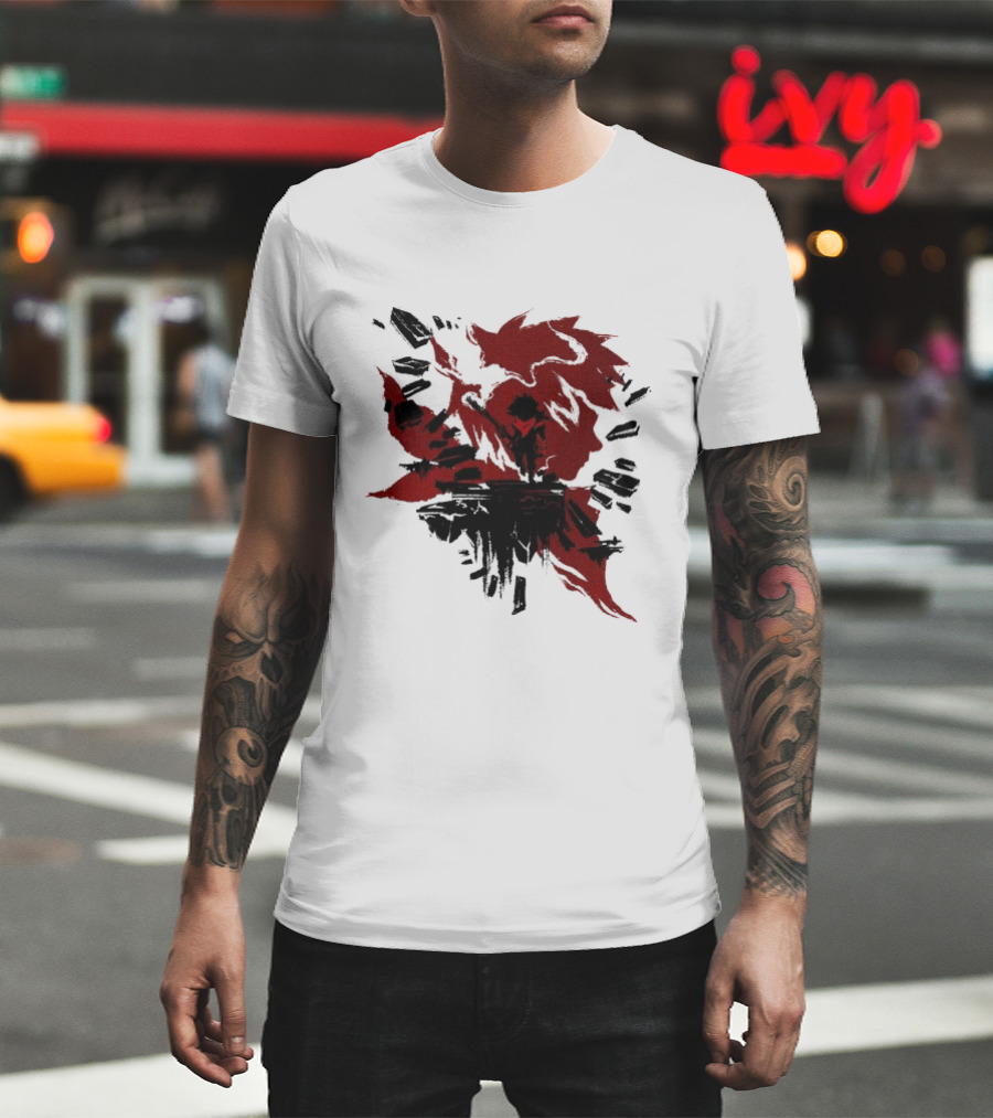 Bastion The Kid Red Silhouette Gaming T-Shirt