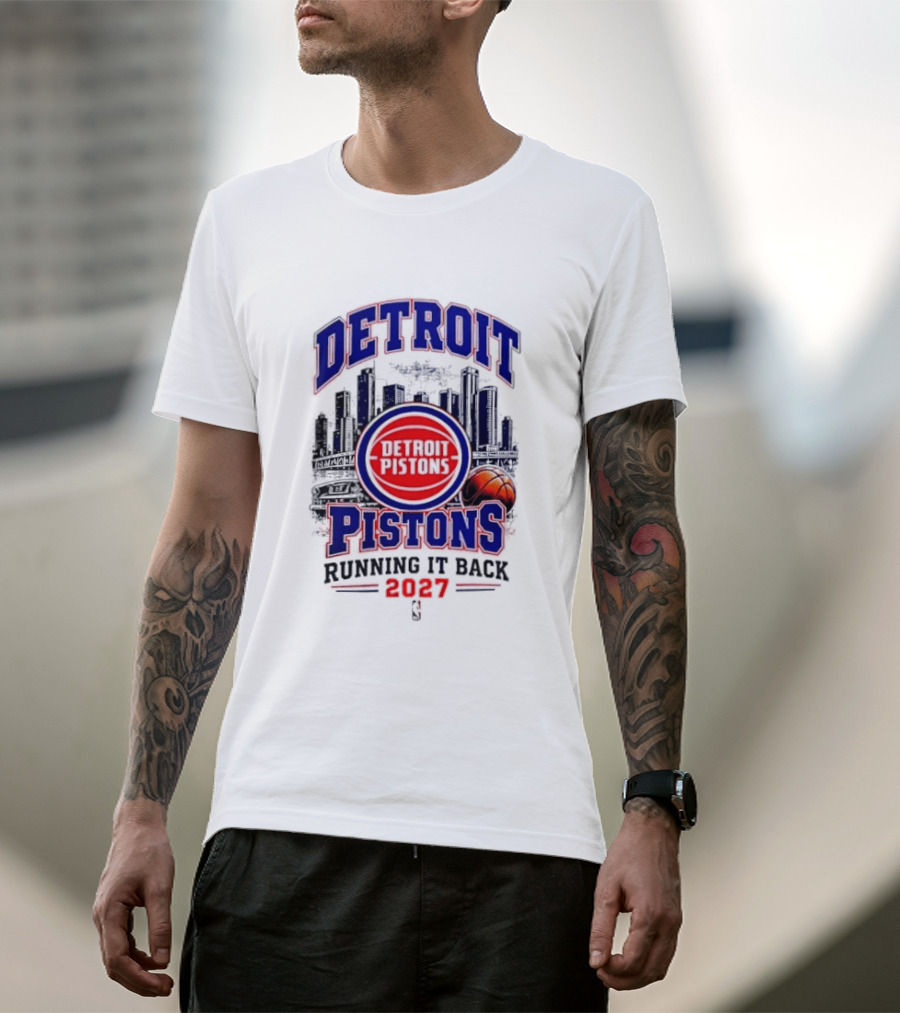 Detroit Pistons Running It Back 2027 NBA Basketball T-Shirt