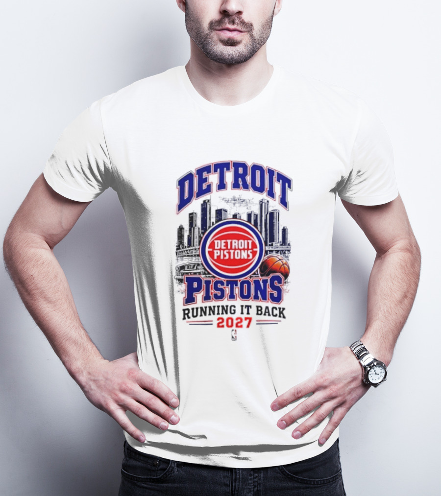 Detroit Pistons Running It Back 2027 NBA Basketball T-Shirt