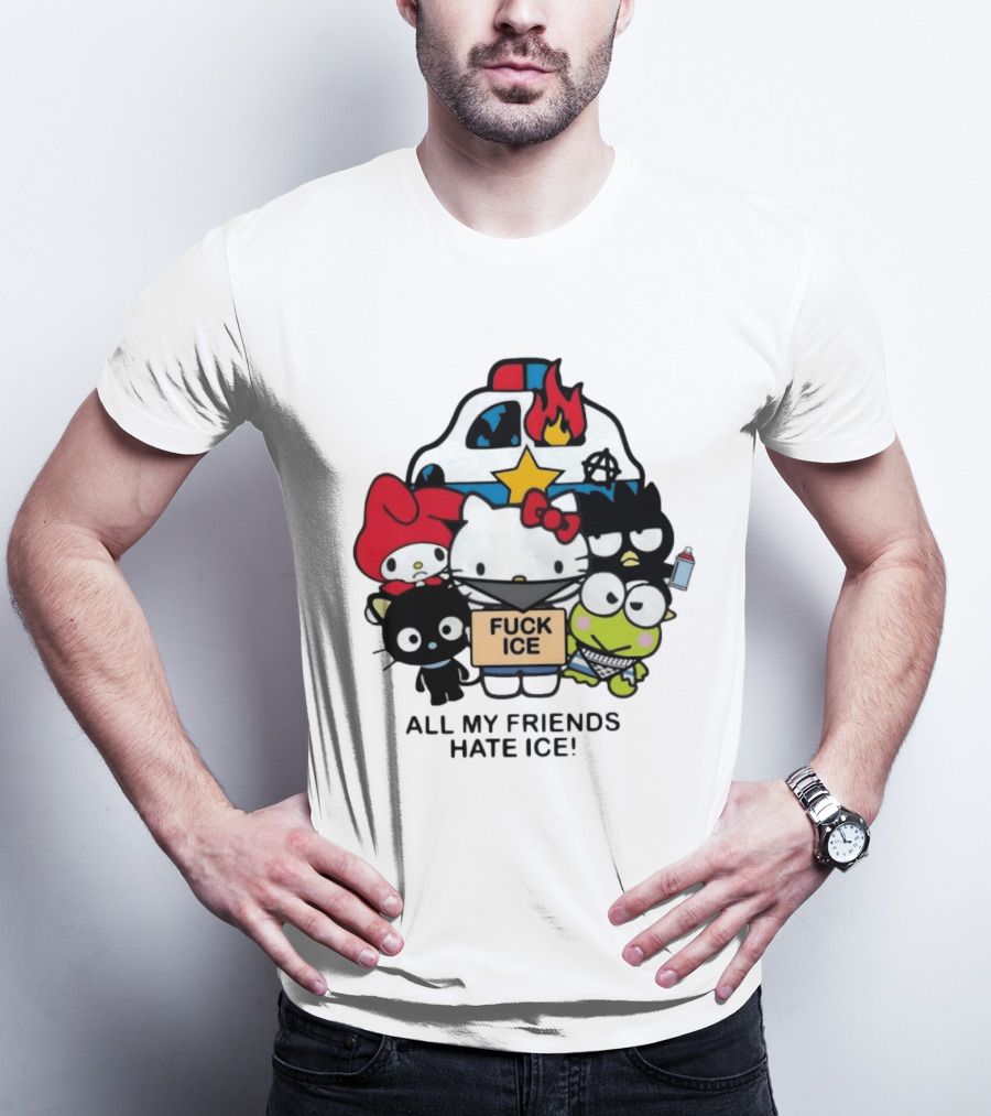 Hello Kitty Fuck Ice All My Friends Hate Ice T-Shirt