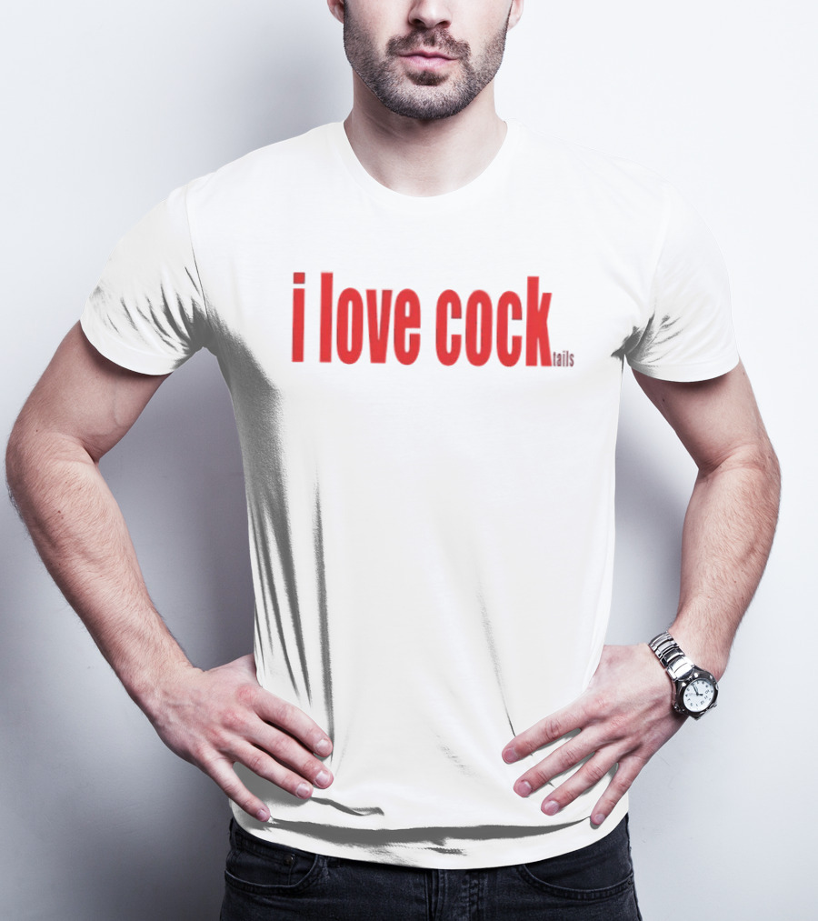 I Love Cocktails Bold Red T-Shirt