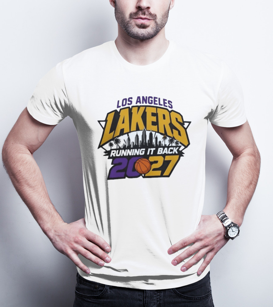 Los Angeles Lakers Running It Back Skyline NBA 2027 T-Shirt