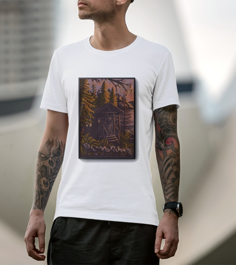 Billy Strings Concert Angel Of The Winds Arena Everett WA Oct 9 2026 Cabin Scene T-Shirt