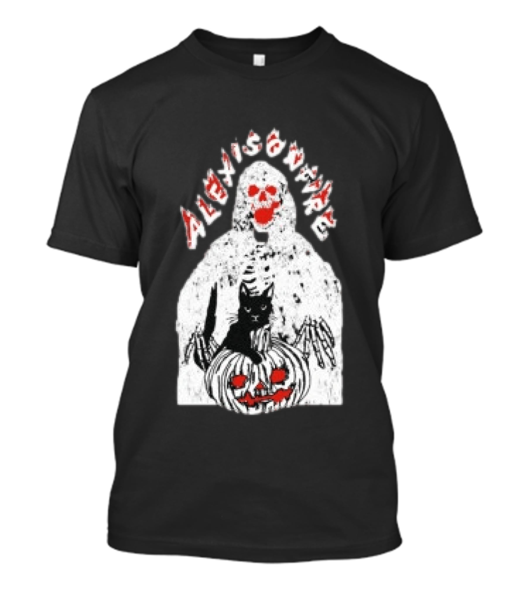 Alexisonfire Halloween Skeleton Cat Pumpkin Strange Things T-Shirt