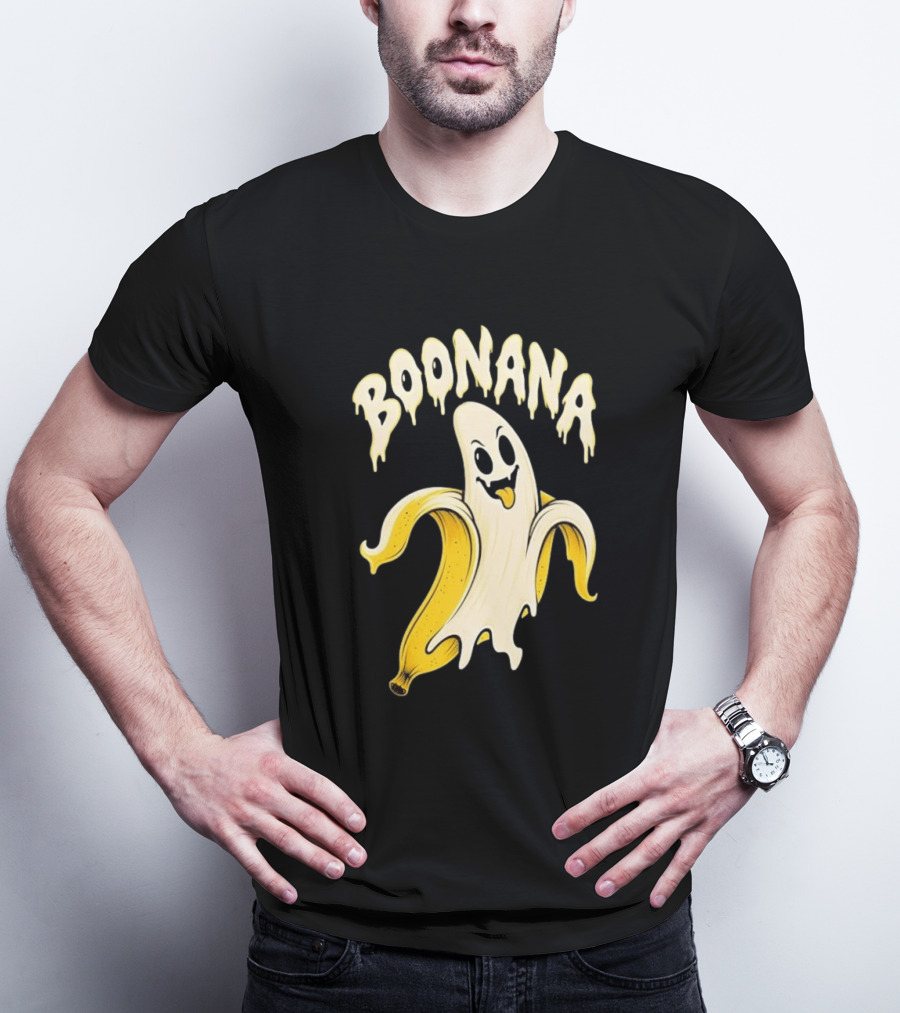 Boonana Spooky Ghost Pun Halloween Banana T-Shirt