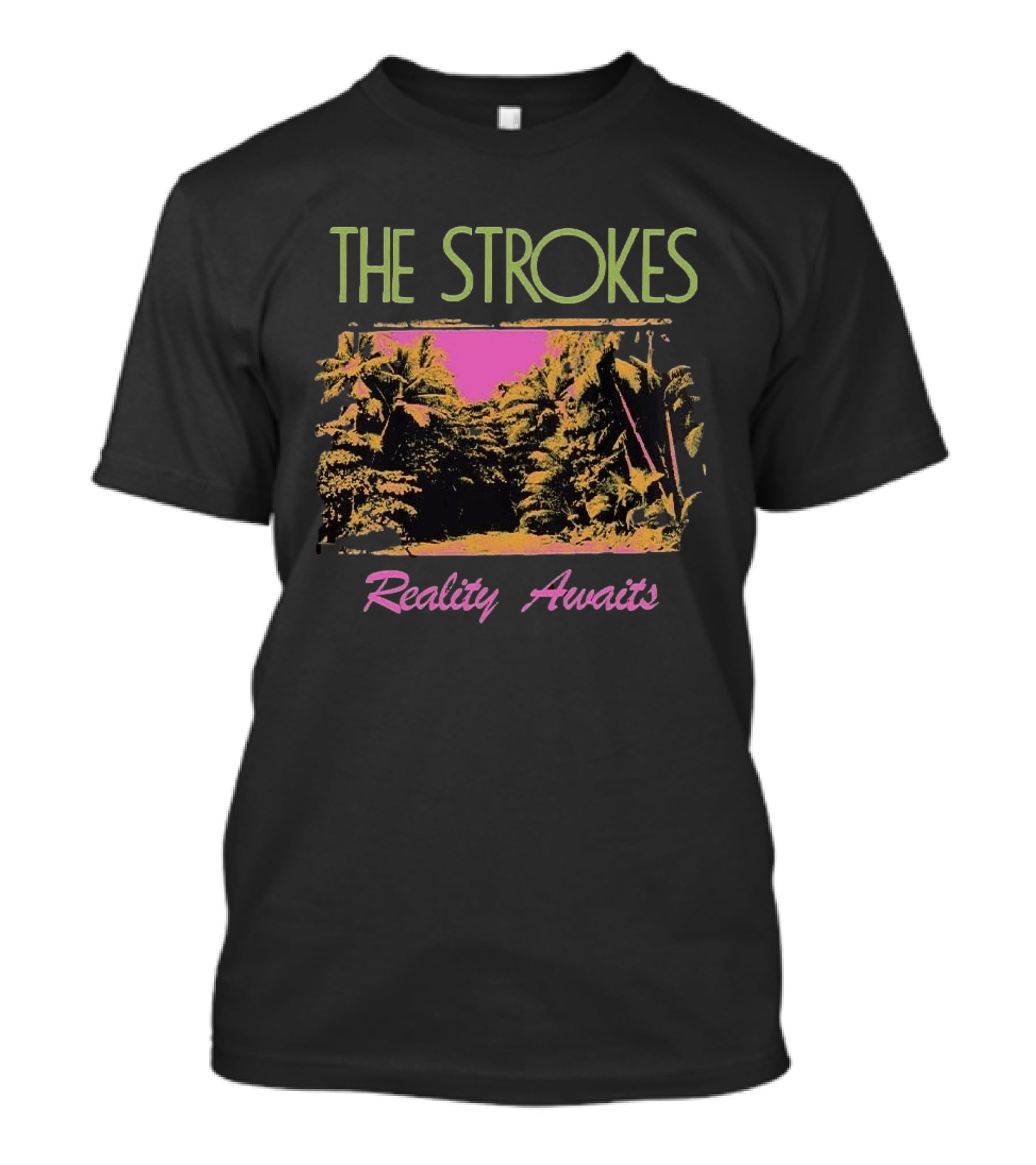 The Strokes Reality Awaits Tour 2026 Mal Pais Tropical Landscape T-Shirt