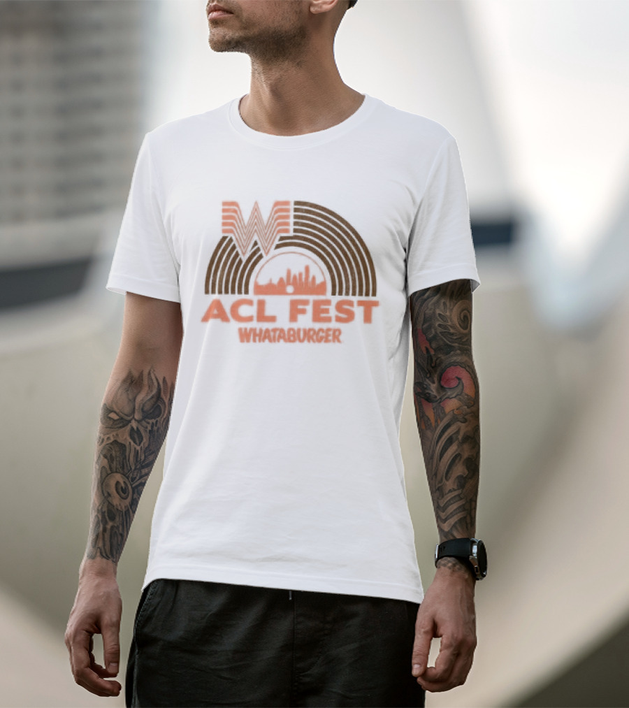 ACL Fest Whataburger Collaboration With Austin City Limits Music Festival Record T-Shirt