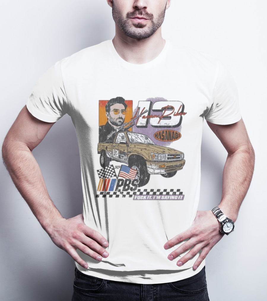Hasan Piker Hasanabi 13 Racing Car Checkered Flag PRS USA Flag Comrade T-Shirt