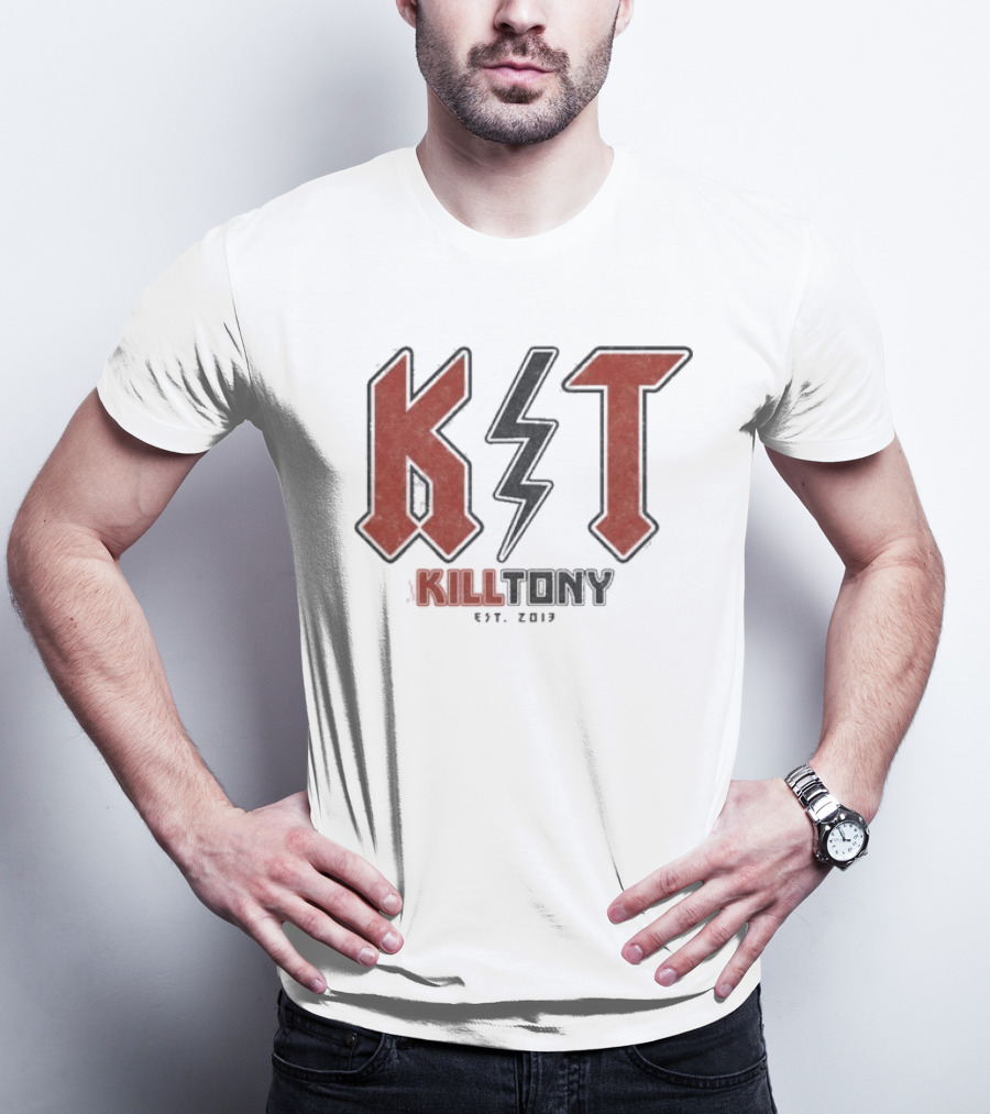 Kill Tony KT Est 2013 Lightning Bolt Logo Red Black T-Shirt