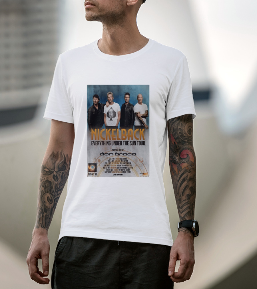 Nickelback October 2026 Everything Under The Sun Tour Dates Featuring Don Broco T-Shirt