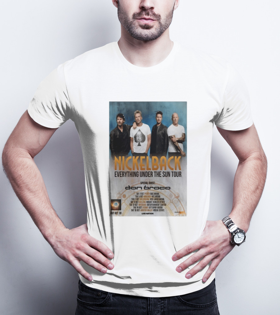 Nickelback October 2026 Everything Under The Sun Tour Dates Featuring Don Broco T-Shirt