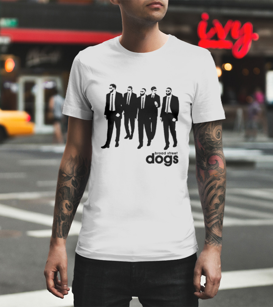 Philadelphia 76ers Broad Street Dogs Reservoir Dogs T-Shirt