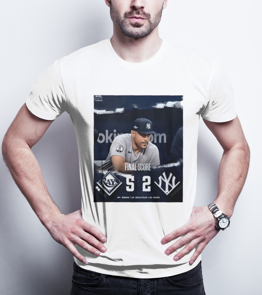 Final Score Tampa Bay Rays 5 New York Yankees 2 ALDS T-Shirt